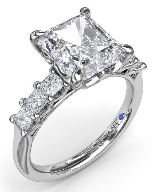 Princess Cut Side Stone Diamond Engagement Ring – Hale's Jewelers